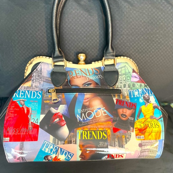 Bags | Glossy Magazine Cover Handbag | Poshmark